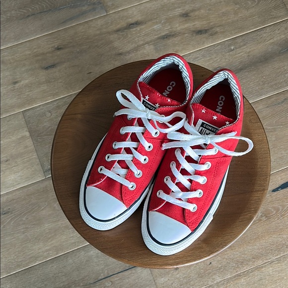 Converse | Shoes | Converse All Star Red Lowtop Sneakers | Poshmark
